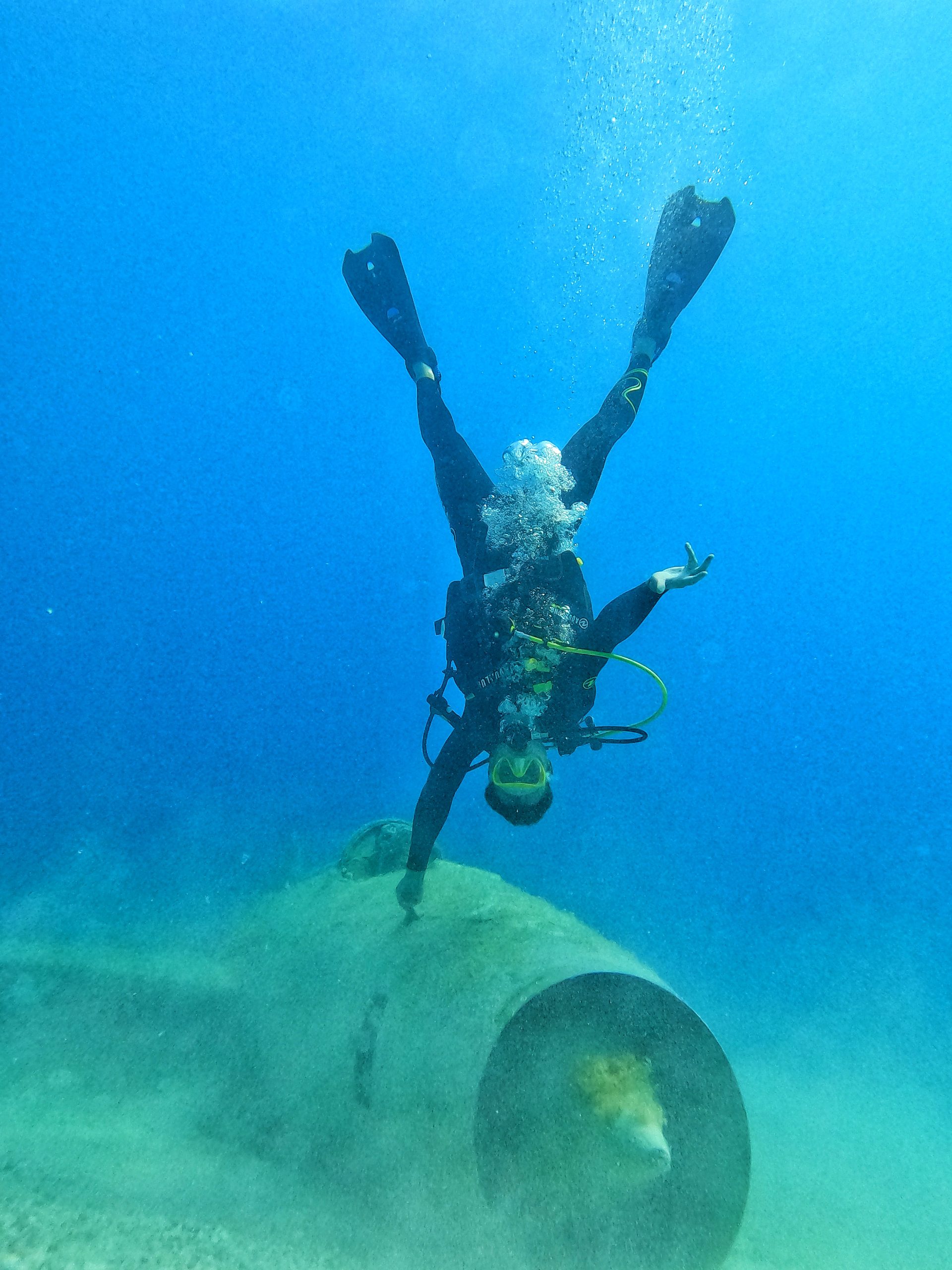 Diving to the wreck plane mig-21 - Albania Adventure